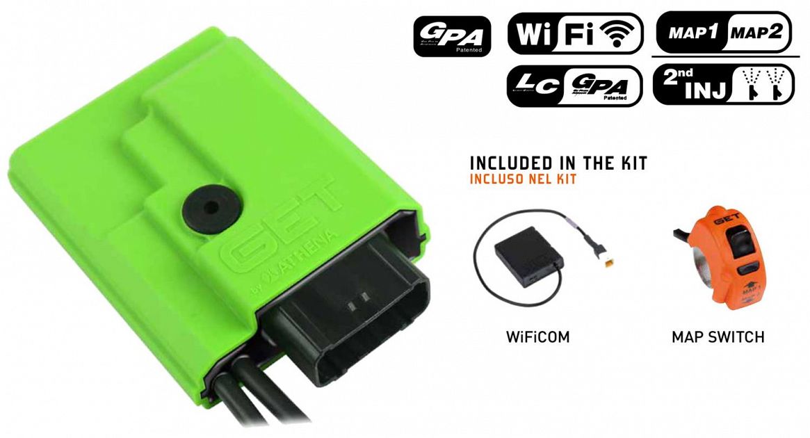 Athena GET 4-stroke motocross RX1 PRO ECU + Map Switch + WifiCOM ...