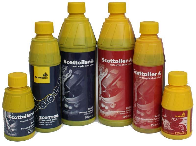 Scottoiler Standard Blue and High-Temp Red Refil Oils - Eurobike ...